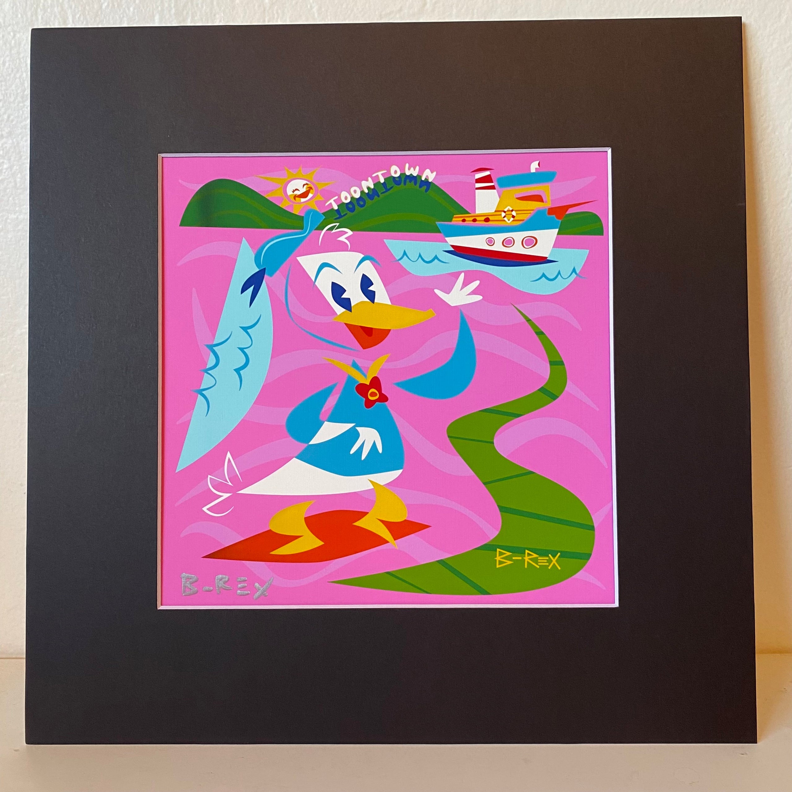 Matted Print: Hi Donald! | B-Rex